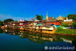 Chantaburi is known for tropical fruits, particularly durian, and gems.